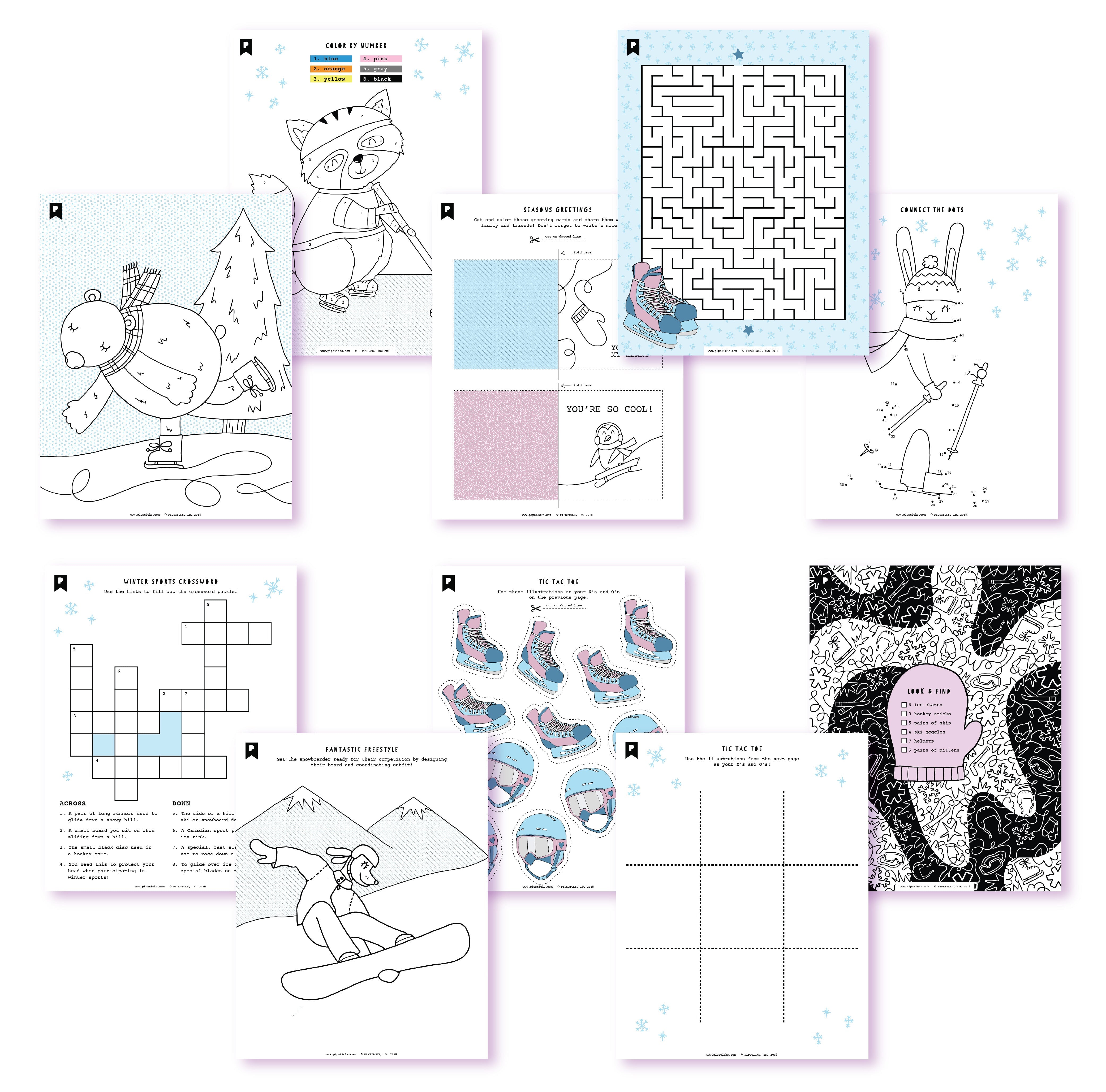 2019 December Kids Club Printables