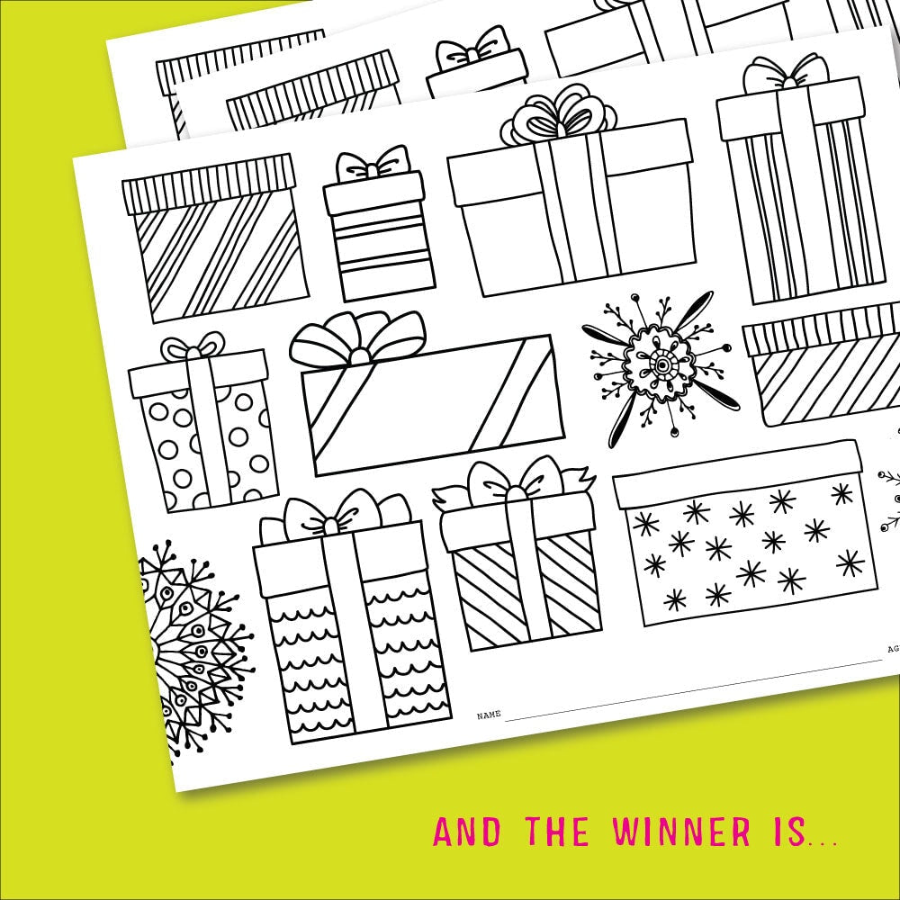 December Kids Club Coloring Contest Winner