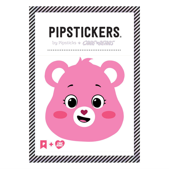 Fuzzy Pink Cheer Bear Sticker