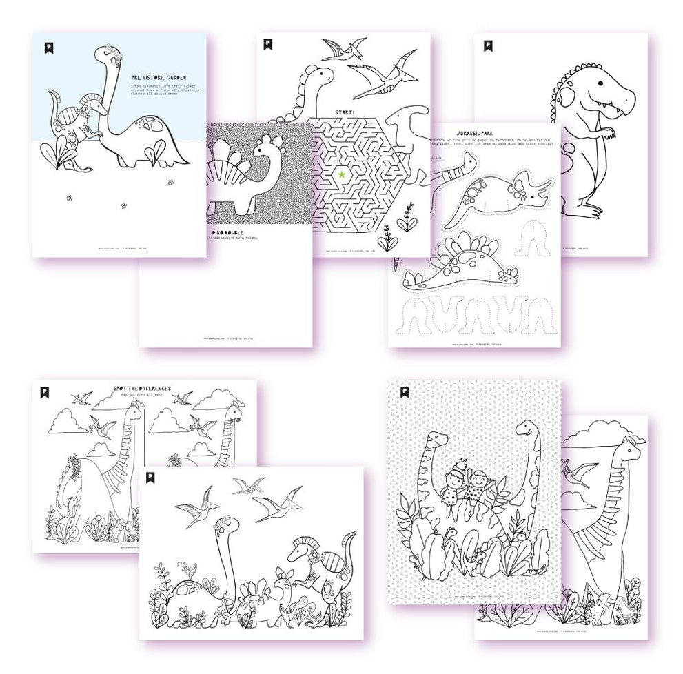 Prehistoric Playtime Kids Printables