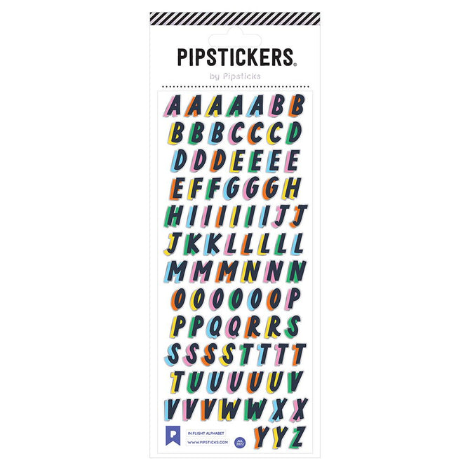 Colorful Retro Alphabet Stickers