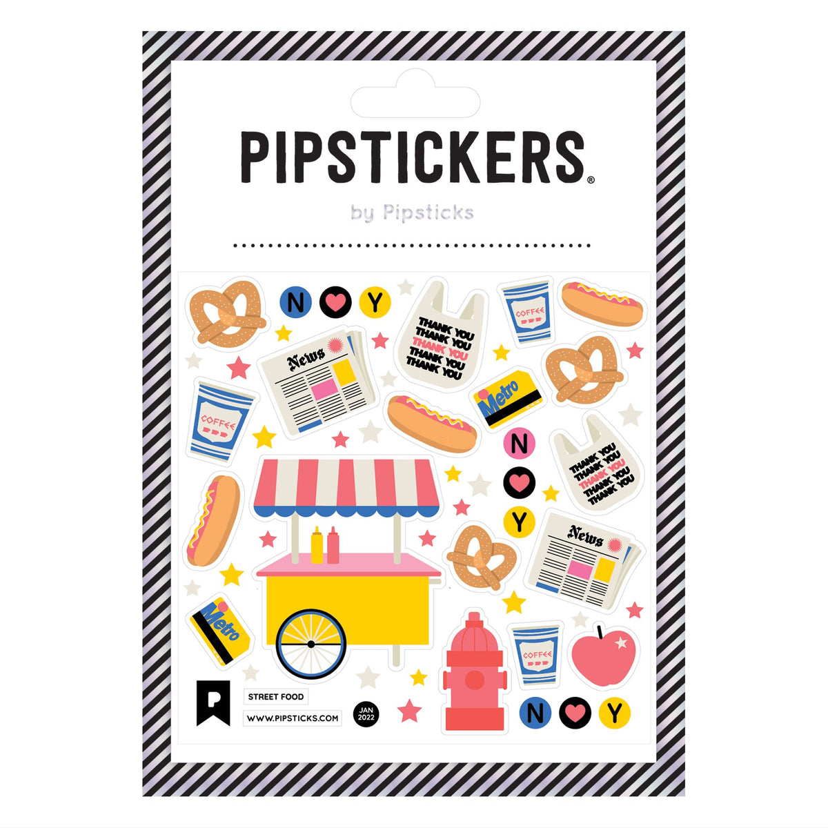 Yummy Food Cart Stickers