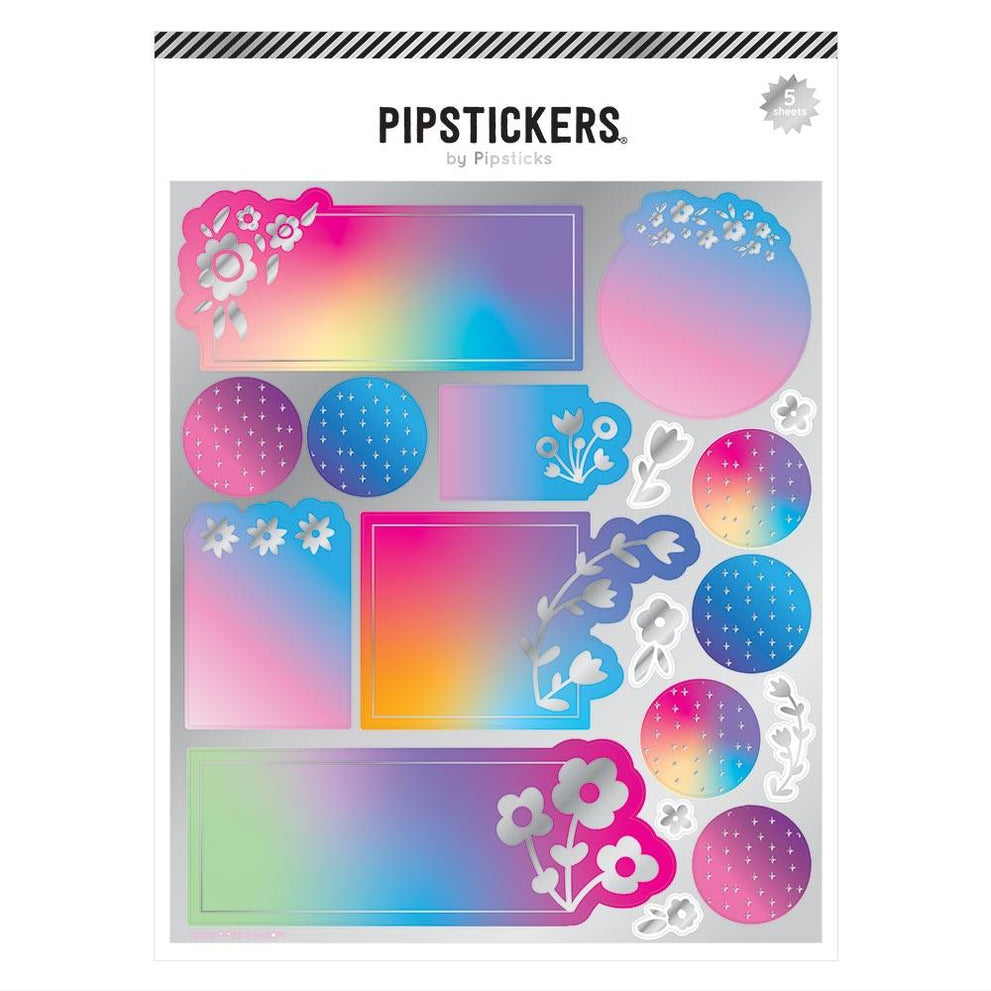Floral Ombre Label Stickers